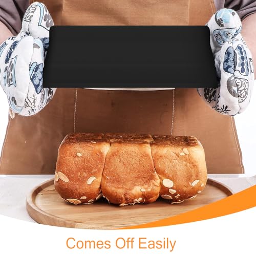 Silicone Bread Loaf Pan, 2 Pack Loaf Pans for Baking Bread, Non-Stick Silicone Baking Mold Easy Release for Homemade Breads, Cakes, Quiche Omelets, Meatloaf, etc. -8.2β X 3.3β X 2.7β (Black+Black)