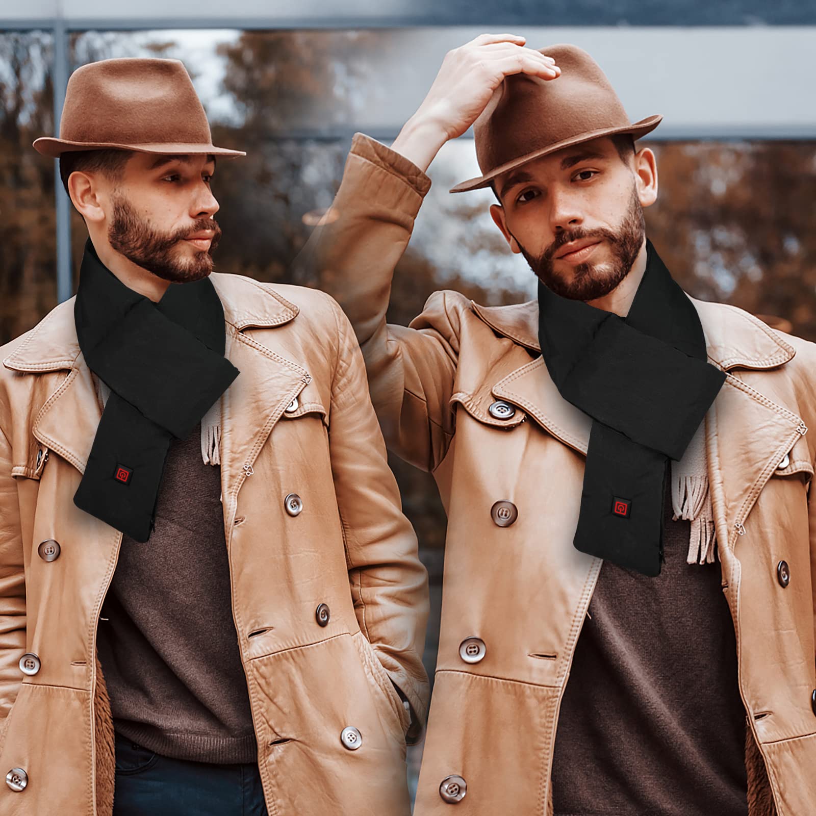 JOYTEK 2024 Upgraded Heated Scarf for Men/Women Three Temp settings with 5000mAh Power Bank