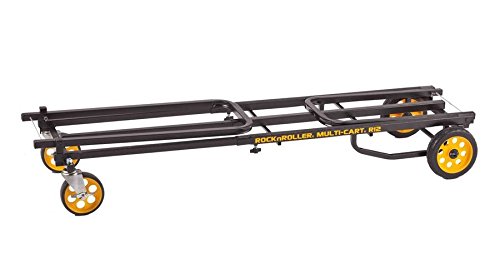 Rock-N-Roller R12RT (All Terrain) 8-in-1 Folding Multi-Cart/Hand Truck/Dolly/Platform Cart/34" to 52" Telescoping Frame/500 lbs. Load Capacity, Black
