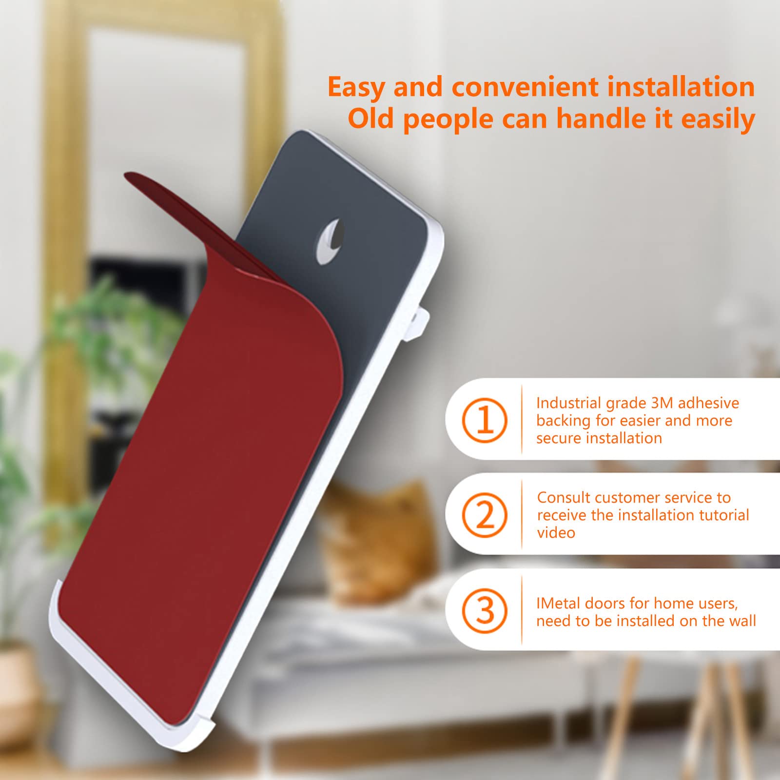 Iuhan Wireless Doorbells for Home - Smart Wireless Remote Video Doorbell Intelligent Visual Doorbell Home Intercom HD Night Vision WiFi Rechargeable Security Door Doorbell