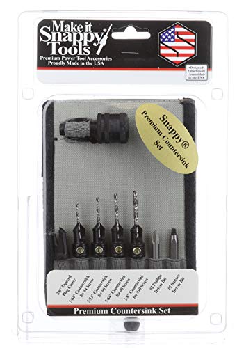 Snappy Tools Deluxe Countersink Set in Belt Clip Pouch #48010
