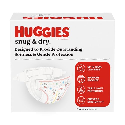 Huggies Size 3 Diapers, Snug & Dry Baby Diapers, Size 3 (16-28 lbs), 168 Count, Packaging May Vary