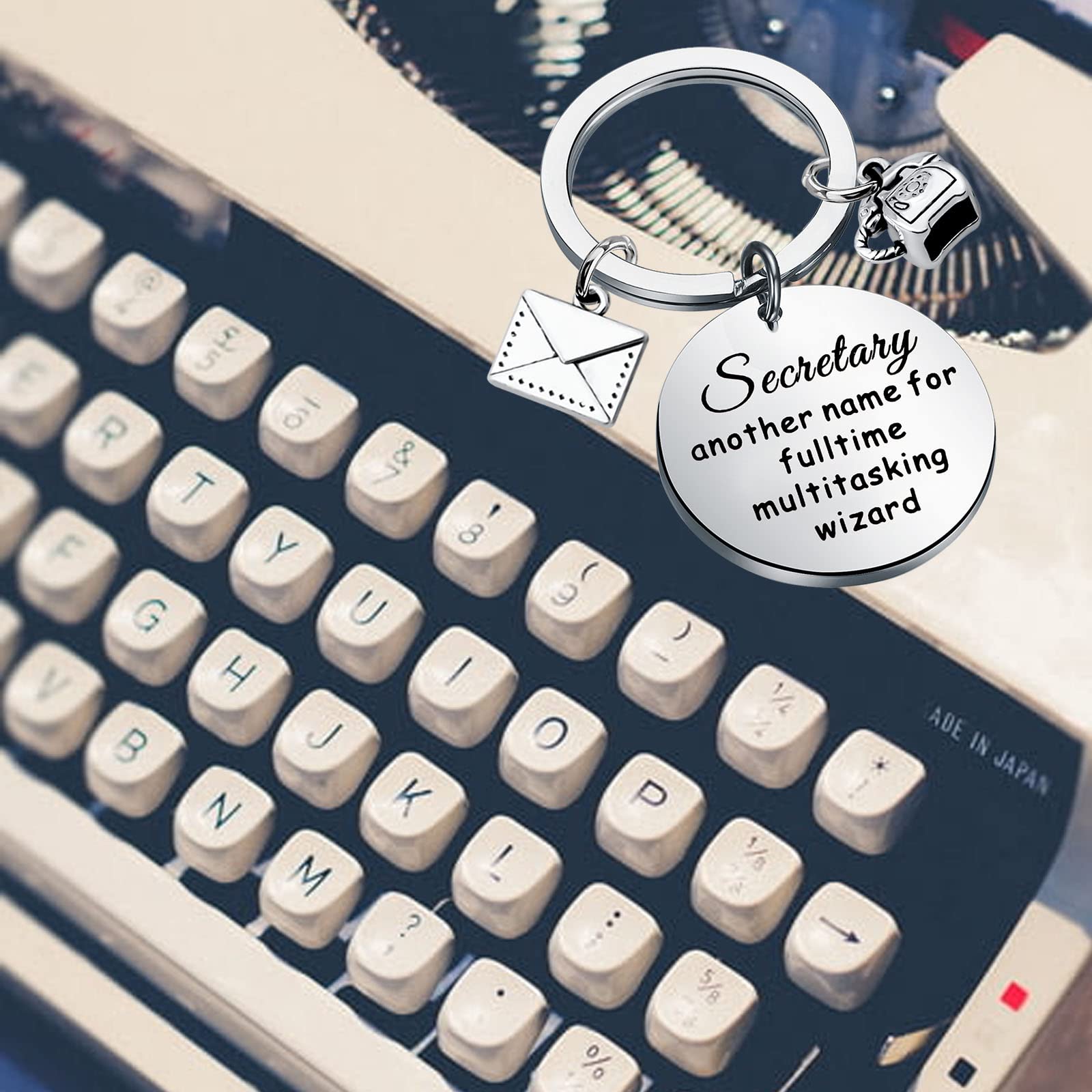 KUIYAI Secretary Keychain Secretary Staff Gift Office Worker Gift Receptionist Gift Secretary Retirement Gift (KEY-Secretary S)