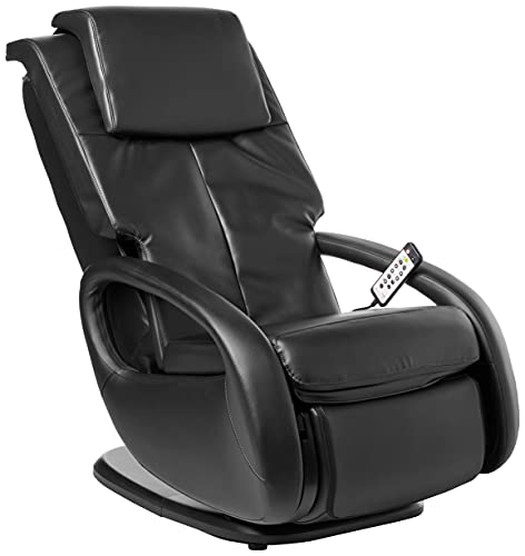 Human Touch WholeBody 5.1 Full Body Massage Chair Recliner Living Room Chair w/ Retractable Ottoman- Personal Professional-Grade Stress + Muscle Pain Relief for Foot Leg Back Neck Massager - Black