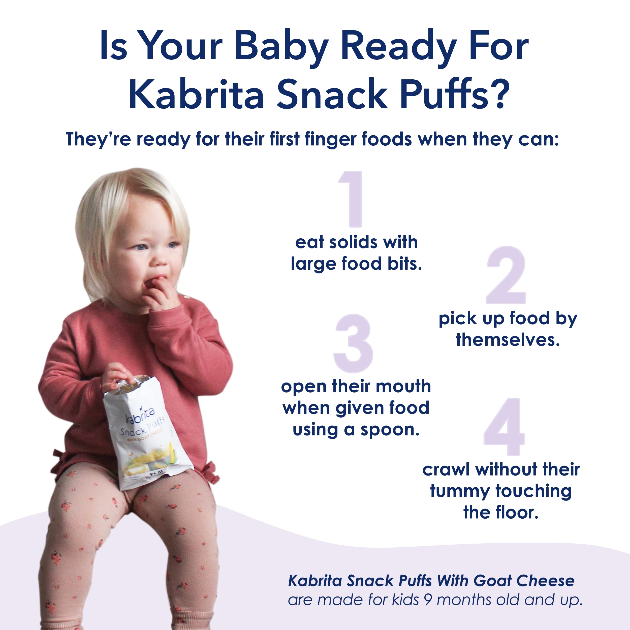 Kabrita Snack Puffs With Goat Cheese, 0.53 Ounce (Pack of 24)