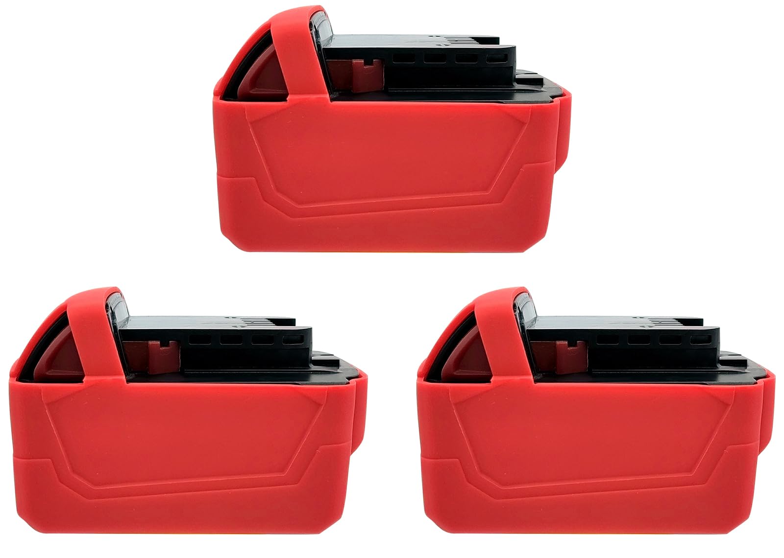 Zltoolpart 3PCS Silicone Protective Cover Case for Milwaukee M18 3.0 4.0 5.0 Battery (Battery Not Included)