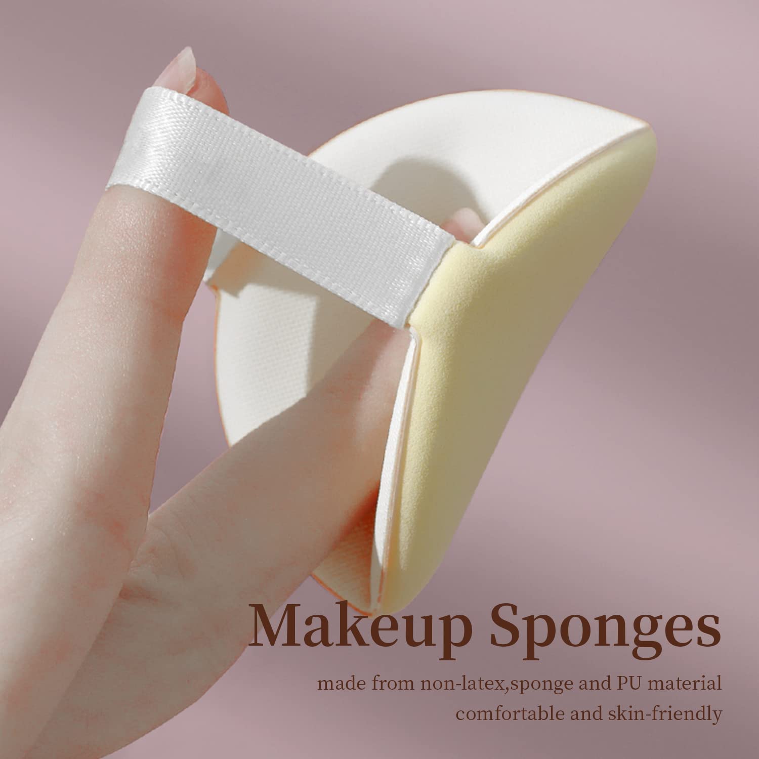 MOHOPE Beauty Blender for Foundation Reusable Makeup Sponge Multi Use, Dry & Wet Use for Powder Cream or Liquid, 3 Sponges with 1 Holder Case