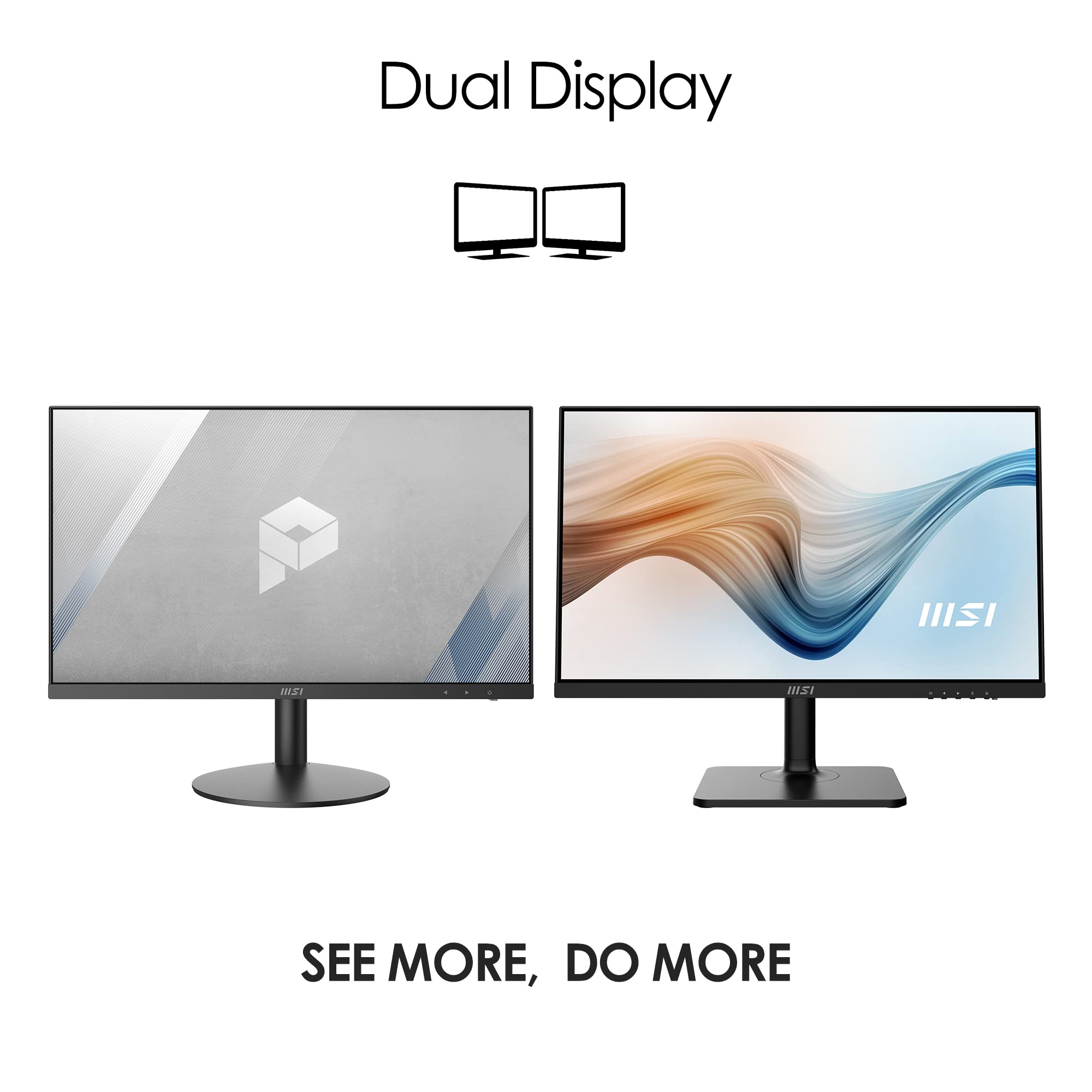 MSI PRO AP241 All-in-One Computer Desktop, 23.8" FHD IPS-Grade LED, Intel Core i3-10105, 8GB Memory, 500GB SSD, WiFi 6, BT 5.1, Black, Windows 10 Home (11M-059US)