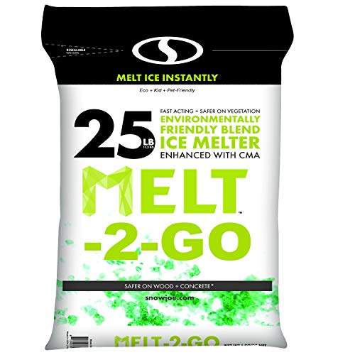 Snow Joe AZ-25-EB Melt-2-Go Nature + Pet Friendly CMA Blended Ice Melter & Stalwart 82-YJ487 Spreader, Salt and Seed Spreader, Also for Fertilizer, Deicing/Ice Melt by Stalwart (Blue)