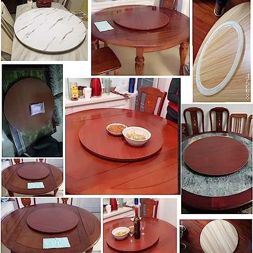 VERDDE 30in 40in 50in Wooden Lazy Susan Turntable Round Rotating Dining Table Serving Tray For Restaurants ,360 Degree Swivel,Heavy Duty,Rustic,oversized (Color : Burgundy, Size : 50 cm (20 in))