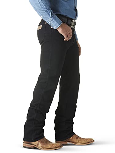 Wrangler Men's Cowboy Cut Active Flex Original Fit Jean, Black, 42W x 32L