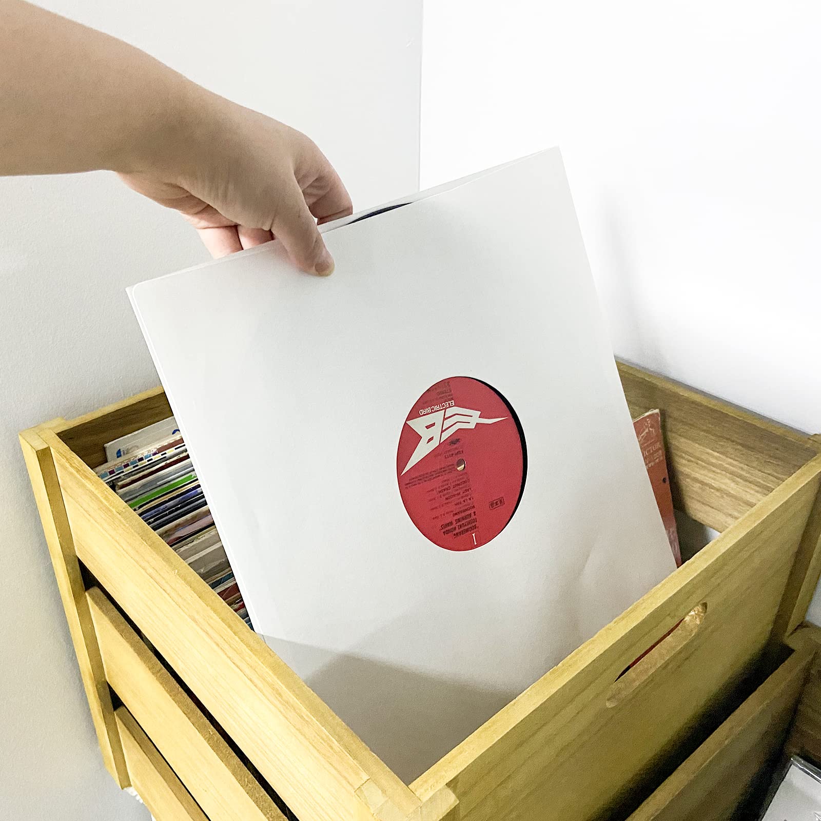 sdroceRyaM 20 Pack Vinyl Record Inner Paper Sleeves 12 Inches Anti-Static White Kraft Paper Premium Acid Free Protection Covers for 33 RPM Record Vinyl