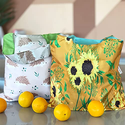 Wrapables AllyBag Collection Reusable Shopping Bag, Sunflowers Harvest