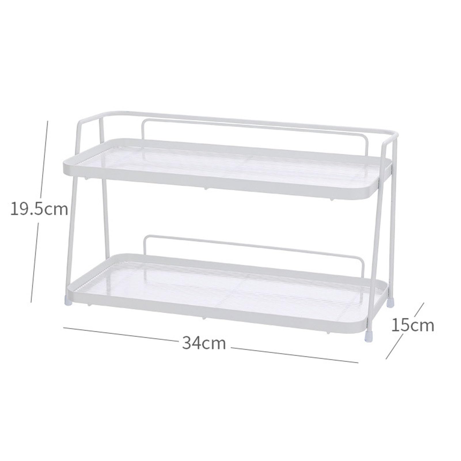 YYEFNMAZ Counter Standing Rack Cosmetic Organizer Holder 2 Tier Shelf Storage Organization Sturdy Bathroom Organizer Space Saver (White)