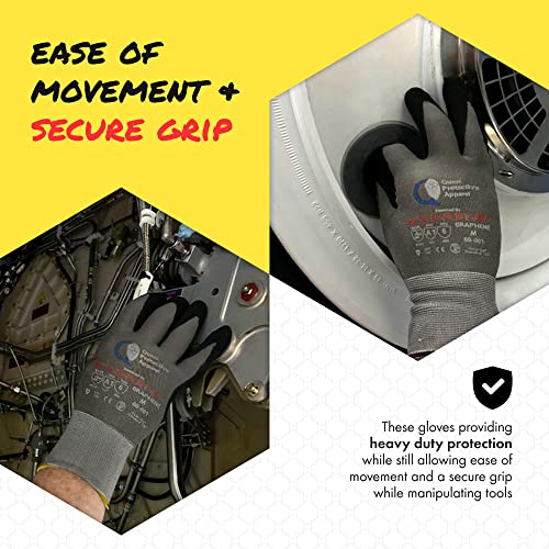 Quest Cut Resistant Work Gloves β Cut Proof Working Gloves Heavy Duty Cutting and Abrasion Protection β Puncture Resistant Gloves - Large, Pack of 3 Pairs