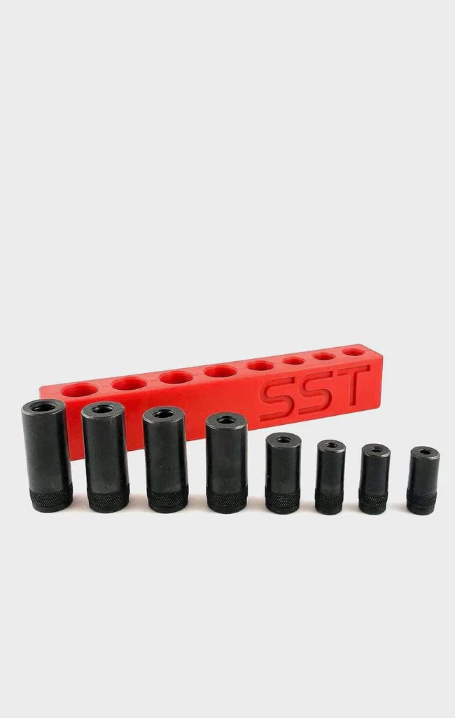 STUPID SIMPLE TOOLS SST Tap Socket Wrench Set | 8-piece Tap Socket Adapter | Compatible with All M.C.T.I. Taps Up To 1/2" (Number and Fractional)