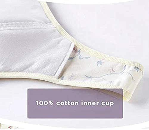 KHDFID Front Button Bra, Convenient Front Button Bra,Front Closure Sports Bras Women Cotton Ultra Soft Cup,Everyday Sleep Bras,Front Closure Cotton Sports Bras for Women Girls (Beige,38)