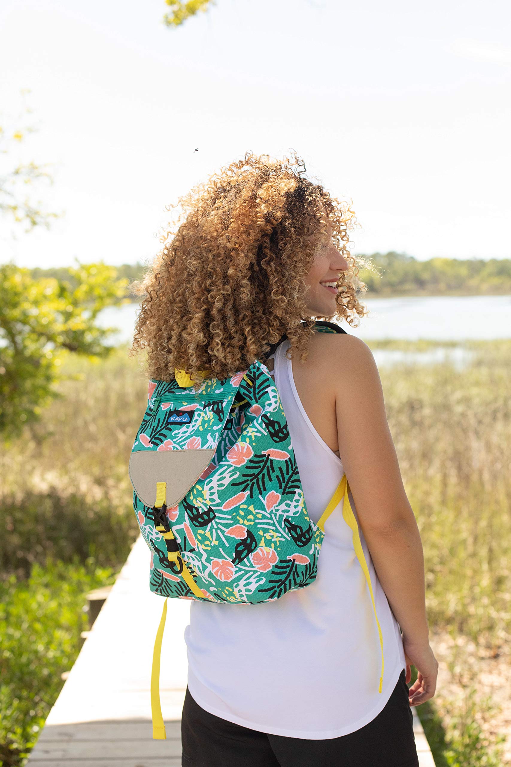 KAVU Satchel Pack Rucksack Travel, Hiking Backpack - Jungle Party