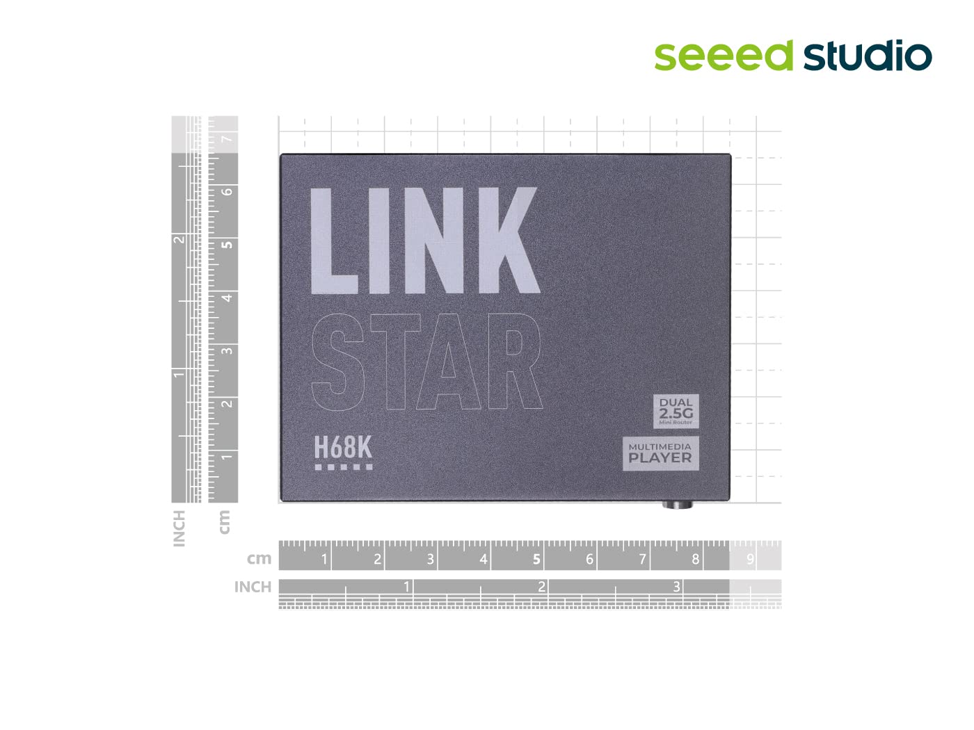 seeed studio LinkStar-H68K Router with Wi-Fi 6, 4GB RAM & 32GB eMMC, Equips Quad-Core Cortex-A55 RK3568 Chip, Mini PC with Dual-2.5G & Dual-1G Ethernet, Pre-Installed Android 11, OpenWRT.