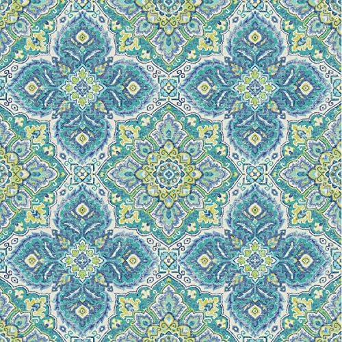 Stitch & Sparkle 100% Cotton 45" Tile Azure Color Sewing Fabric by The Yard D010G0603