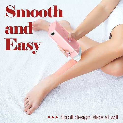 Wax Roller,Waxfans Roll on Wax, Natural Ingredients for Sensitive Skin,Wax Roller Refill 4 Pack,Roll on Wax for Hair Removal at Home (Rose)