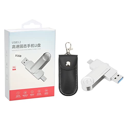 USB 3.2 Flash Drive Flash Drive Lightweight Plug and Play Metal Large Capacity Classic for Laptop for PC (512GB)