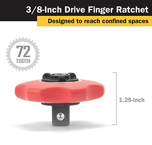 Titan 12091 3/8-Inch Drive 72-Tooth Finger Ratchet