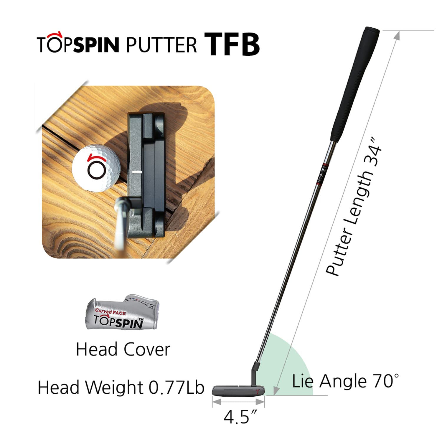 JAMESMILR TOPSPIN Putter Tour Feel Blade The Member of National Team.