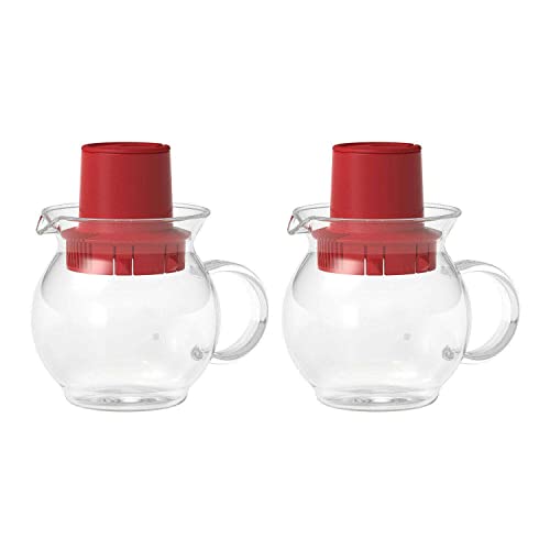 YKWQTeabag Teapot Red 2 Pack Teapot Tea kettle Glass teapot Water kettle Teapot with infuser Camping kettle Water heater kettle Tea kettle Tea kettles Tea sets Glass teapot with infuser