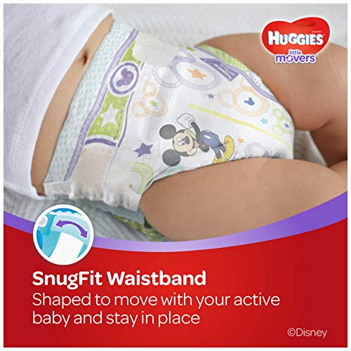 HUGGIES LITTLE MOVERS Diapers, Size 6 (35+ lb.), 76 Ct., GIANT PACK (Packaging May Vary), Baby Diapers for Active Babies