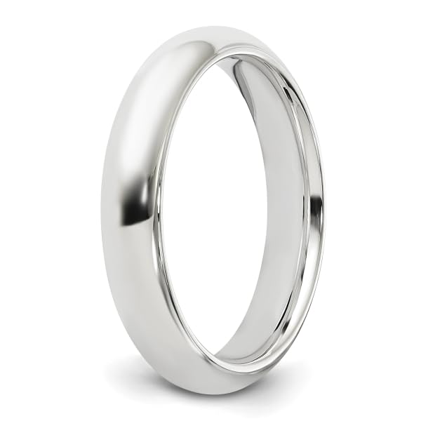 IceCarats 925 Sterling Silver 4mm Comfort Fit Plain Classic Wedding Band Ring Size 5