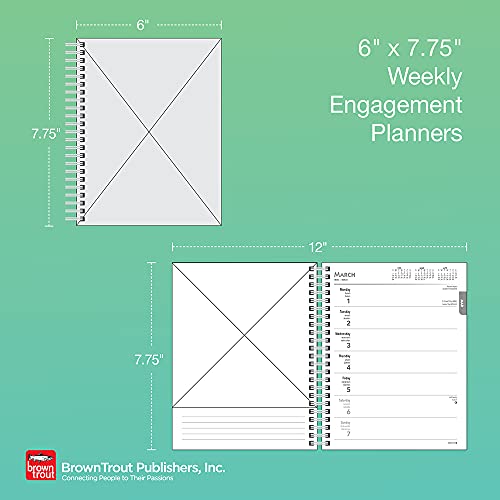 I Love Puppies 2022 6 x 7.75 Inch Spiral-Bound Wire-O Weekly Engagement Planner Calendar | New Full-Color Image Every Week | Animals Dog Breeds Puppy