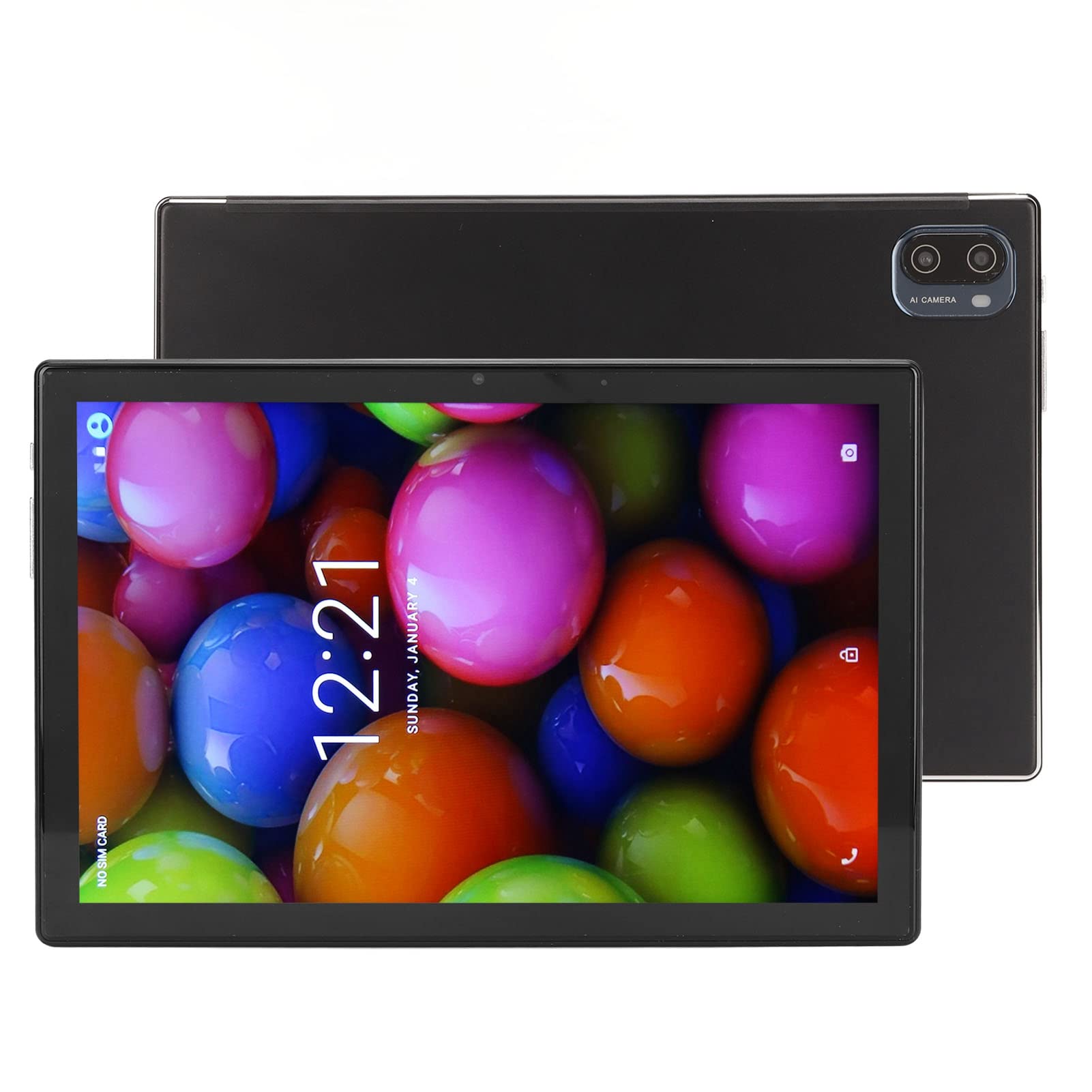 Septpenta 10.1in Tablet for Android 11, 8G 256G 1960X1080 2.5D Curved Glass IPS HD Touchscreen 8 Core 4G Calling Tablet, 8MP 20MP 6000mAh 2.4G 5G WiFi 178° Viewing Angle 100‑240V(USA)