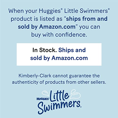 Huggies Little Swimmers Disposable Swim Diapers, Size 4 - Medium (22-37 lbs), 36 Ct (2 packs of 18), Packaging May Vary