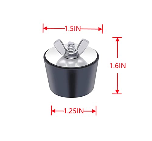Pool chill Plug Rubber Stopper Plug 1.25 inch to 1.5 inch with Stainless Steel Screws, Stainless Steel Bolts, Heavy Duty Rubber