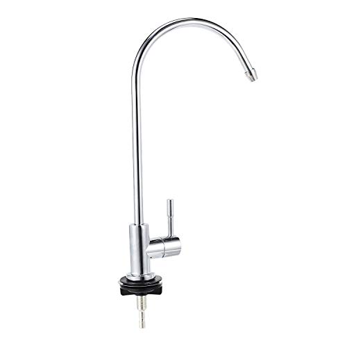 LNIMI 1/4 Inch Chrome Drinking Water Filter Faucet Reverse Osmosis Sink Kitchen Tap