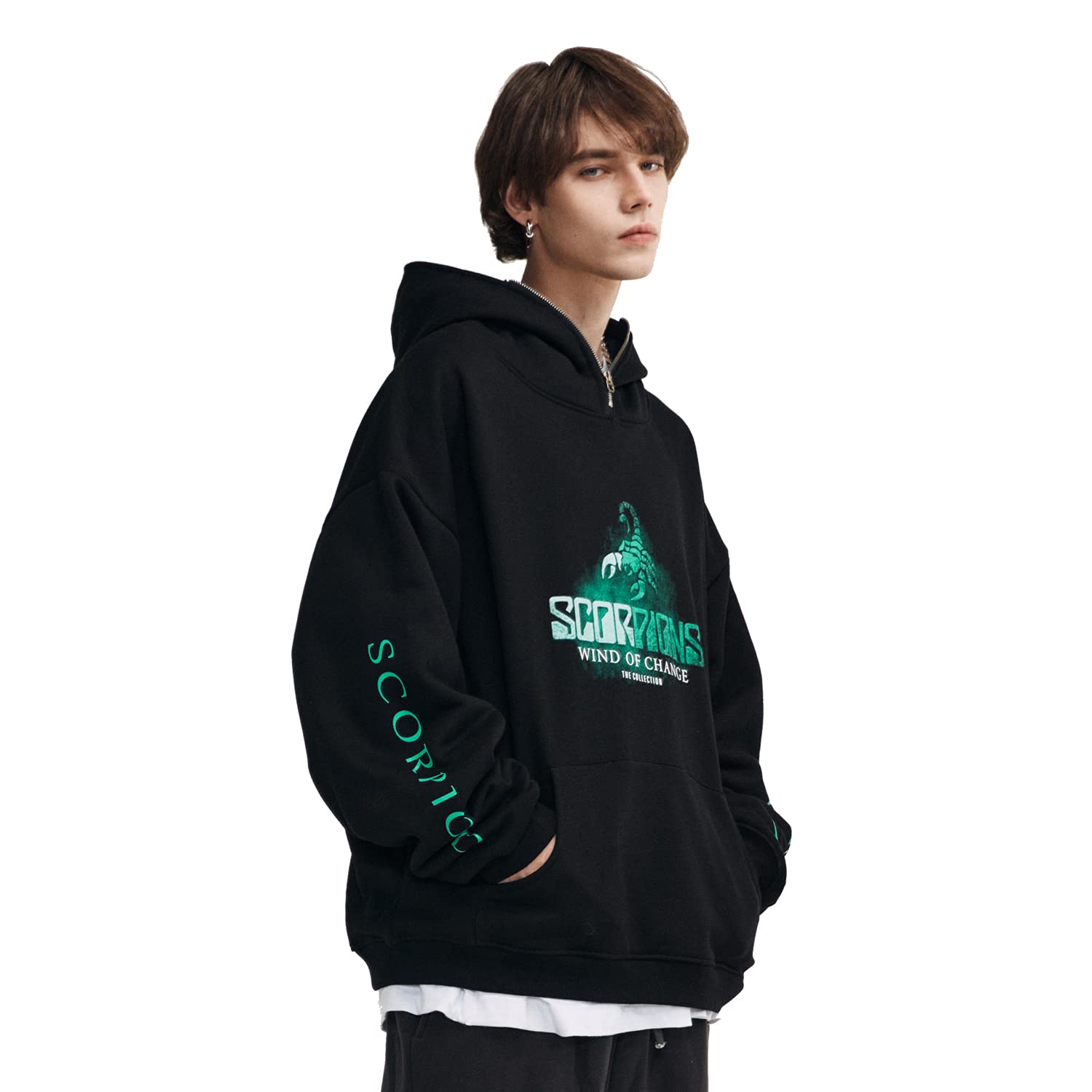 MFCT Men's Streetwear Scorpion Hoodie (Black, Small)
