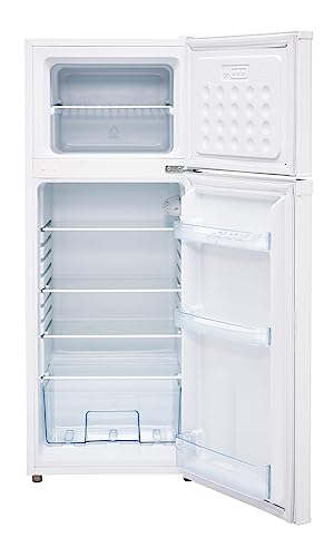 Unique Appliances UGP-170L W 6 Cu. Ft. Solar Powered DC Top Freezer Refrigerator, White; Highly Efficient Insulation Throughout and Simple Effortless Controls; Bottom Crisper