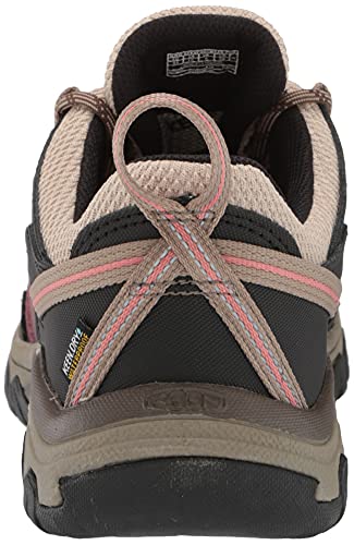KEEN Women's Ridge Flex Low Height Waterproof Hiking Boots, Rhubarb/Brindle, 11