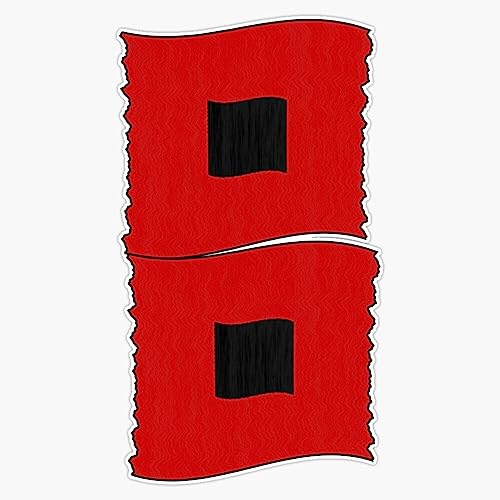 Hurricane Warning Flags - Storm Flags Vinyl Sticker Waterproof Bumper Sticker Laptop Window 5"