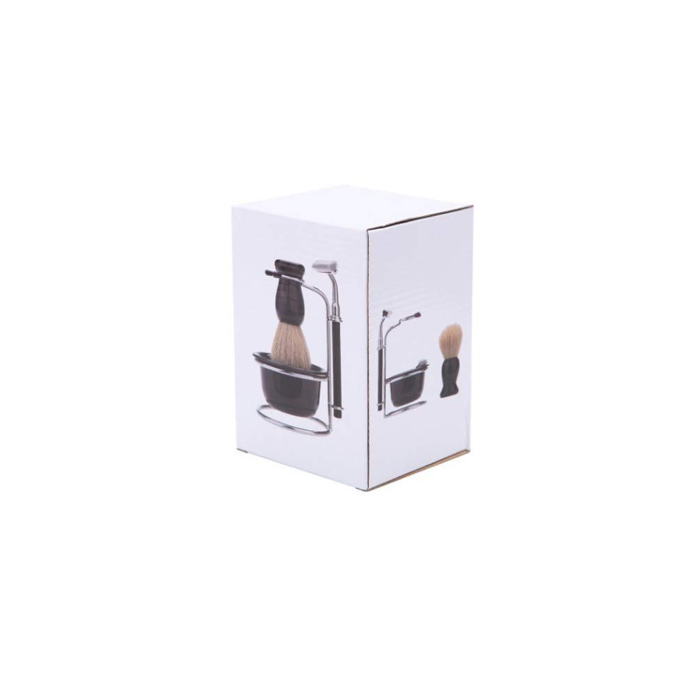 Set Kit for Cup Stand and Stainless Soap Shaving Brush Shaving Perfect Steel Men Brush OcP111