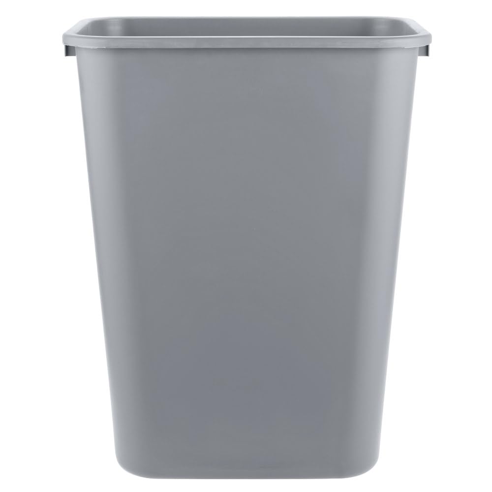 Janitorial 41 Qt. / 10 Gallon Gray Rectangular Wastebasket Kitchen Trash Can Garbage Bin Trash Bin Office Wastebasket