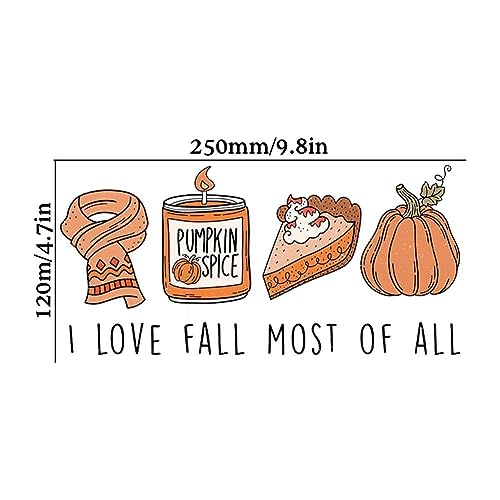 UV DTF Transfer Sticker Thanksgiving Rub on Transfers for Crafting Pumpkin Pattern UV DTF Cup Wrap Transfer Sticker for Glass Coffee Cups Waterproof DIY Decals