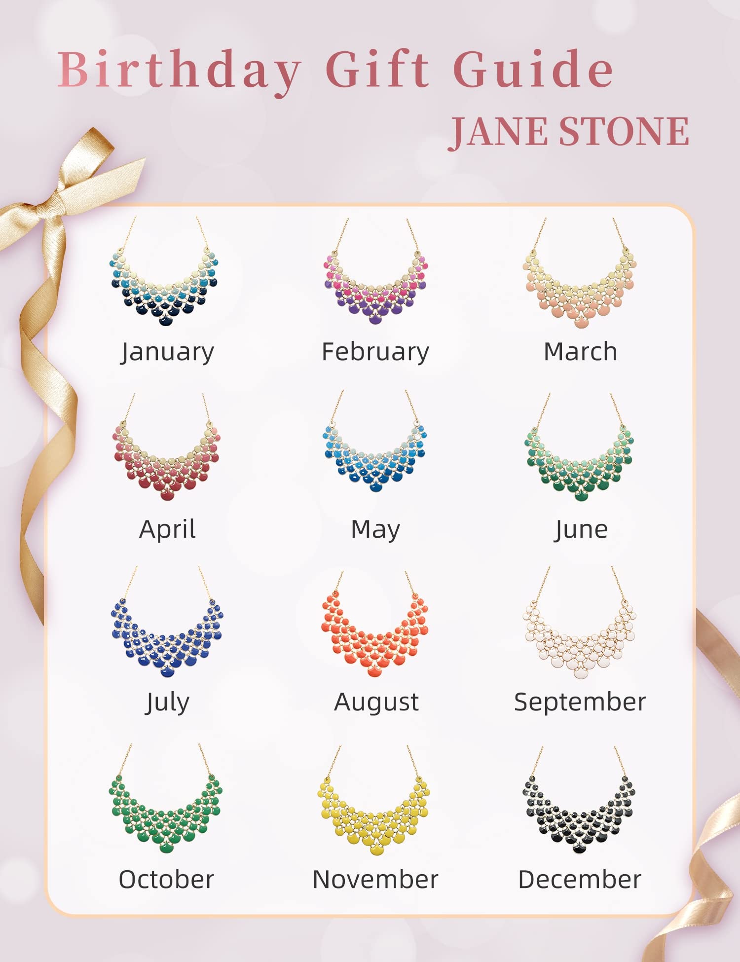 Jane Stone Fashion Statement Collar Necklace Vintage Openwork Bib Costume Jewelry (black)