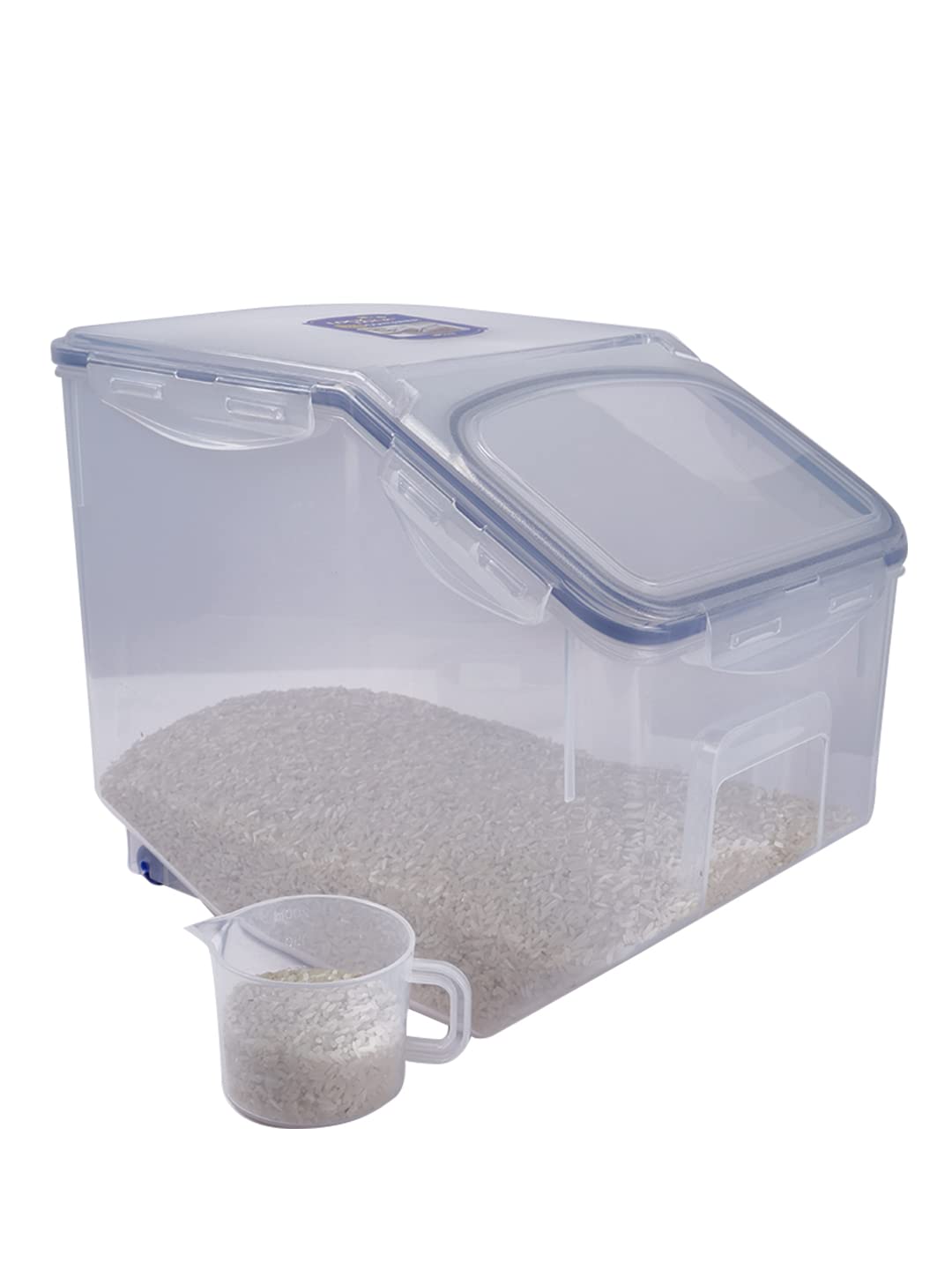 LOCK & LOCK Easy Essentials Food Lids (Flip-Top) / Pantry Storage, BPA Free, Top-50.7 Cup-for Rice, Clear