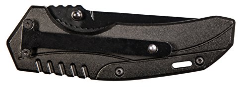 Smith & Wesson M&P Shield 6.7in S.S. Assisted Opening Knife w/2.75in Drop Point Blade and Aluminum w/Rubber Handle for Outdoor, Tactical, Survival and EDC