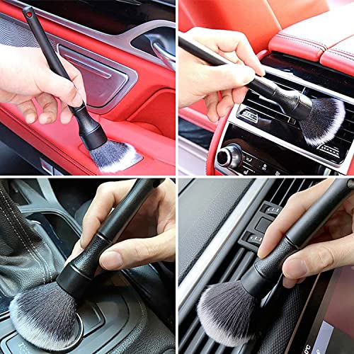 TOOPONE 2pcs car Interior Beauty Detail Brush, air Conditioning Vent dust Cleaning Crevice Brush car Soft Cleaning Brush