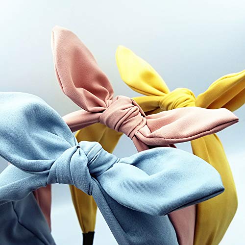 hodooly 1Pcs Knotted Headbands for Women,Turban Headband Wide Headbands Bowknot Hair Band for Women (Black)