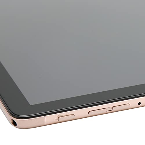 Shanrya 4G LTE Tablet, 10.1 Inch Tablet 1920x1200 Resolution AU Plug 100-240V 8 Core CPU for Android 11.0 for Learning (Gold)