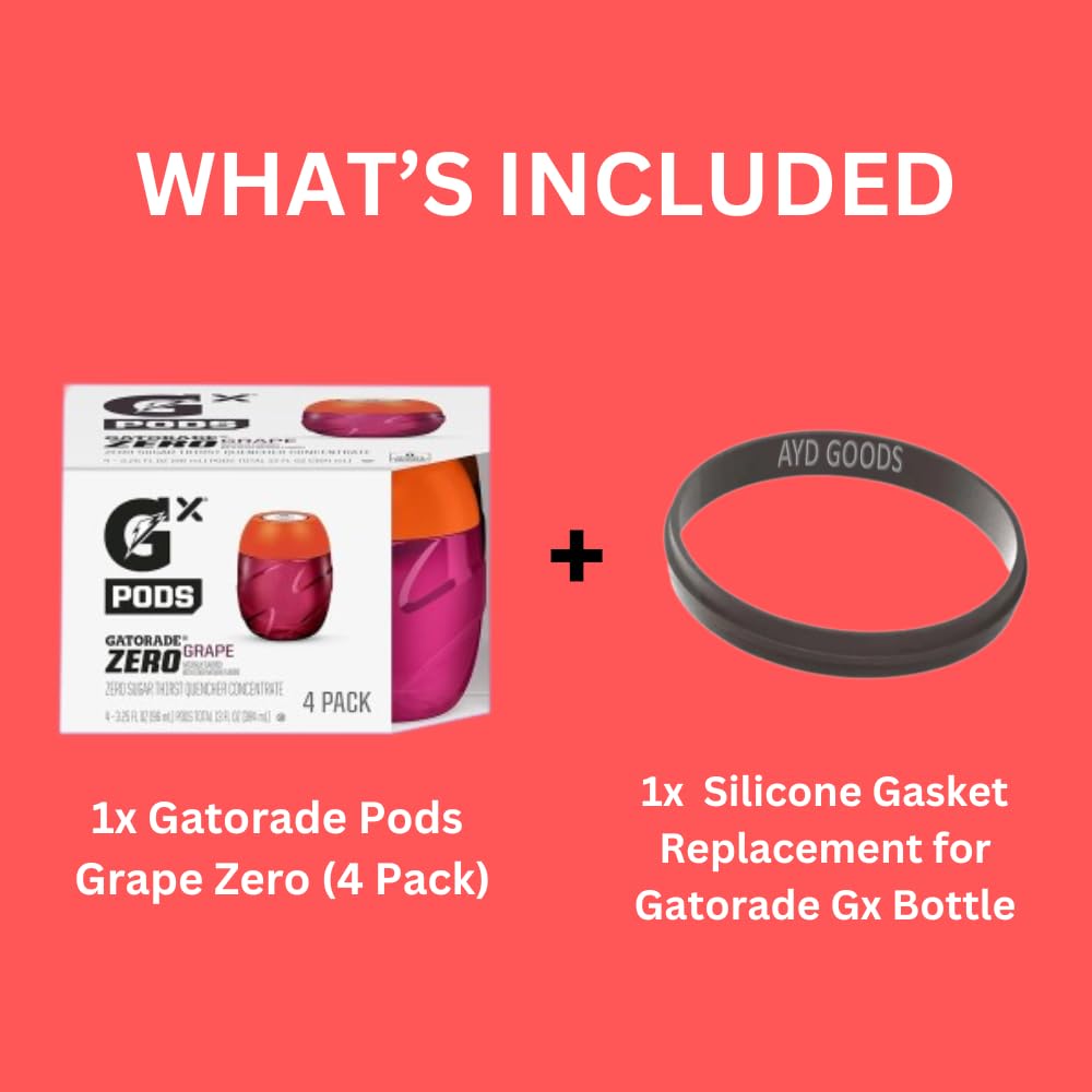 Gx Pods, Grape Zero, 4 Counts of Sugar-Free G Pods for Gx Water Bottle, Makes 30 Fl. Oz.